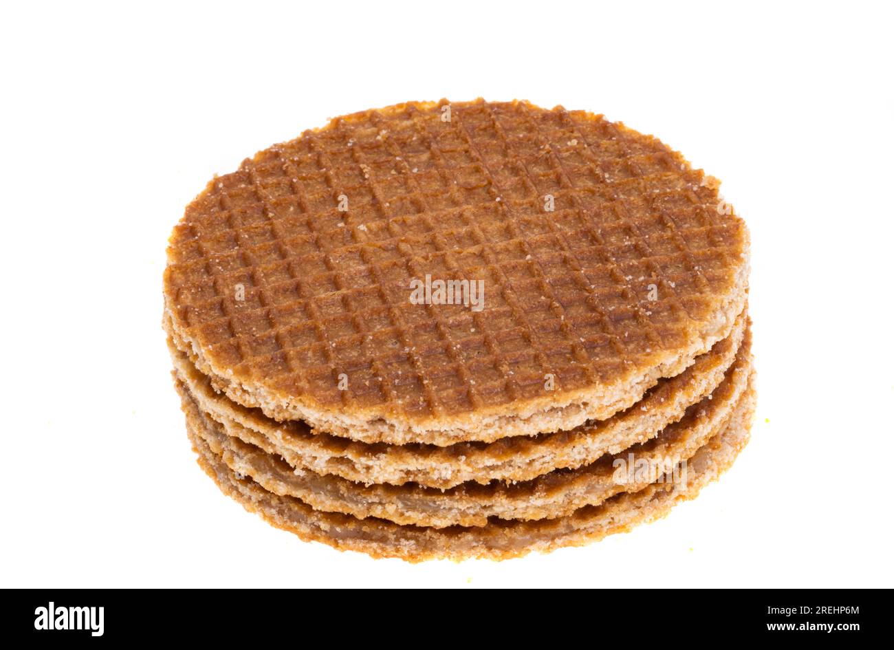 dutch waffles isolated on white background Stock Photo - Alamy