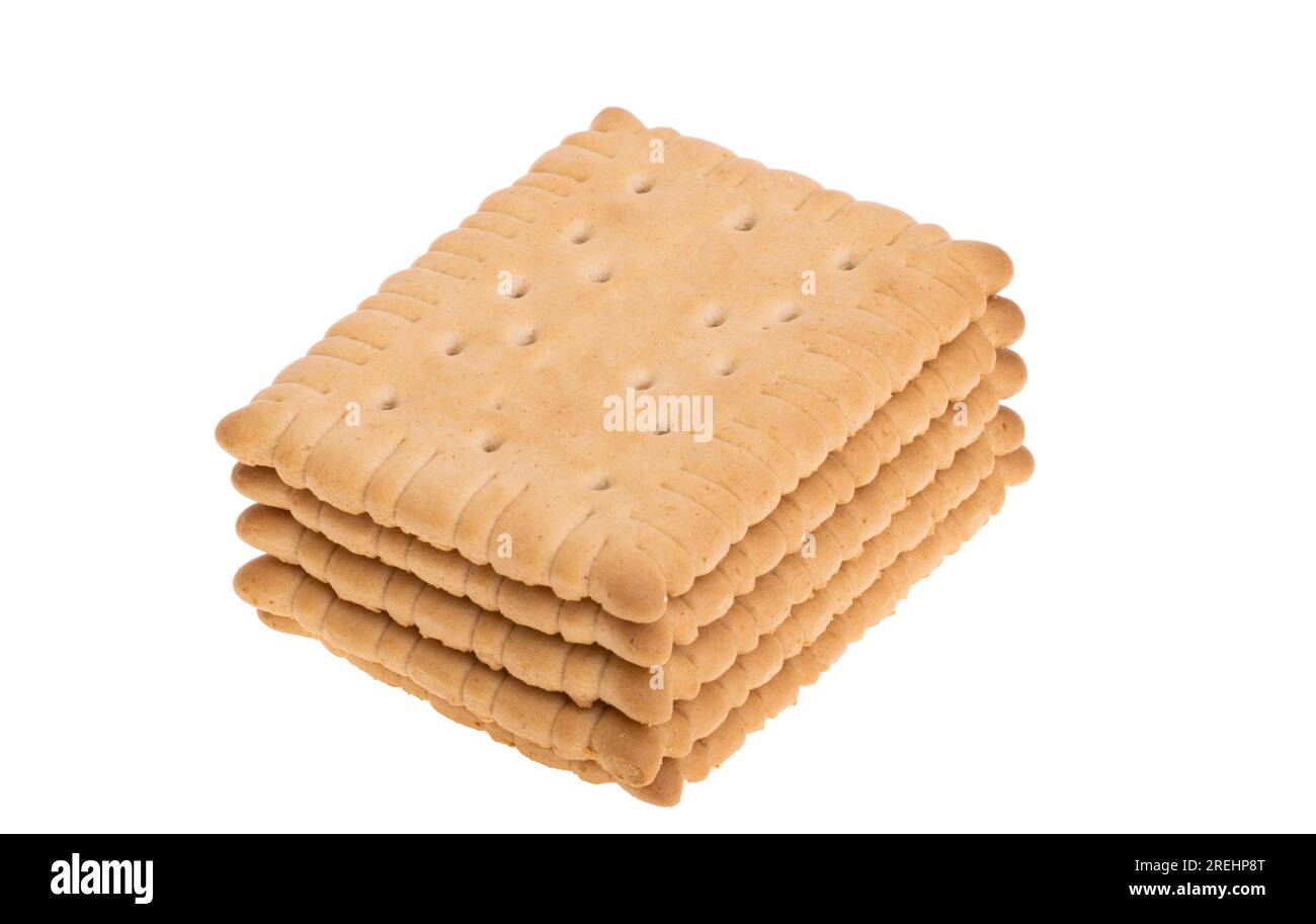 rectangular cookies isolated on white background Stock Photo - Alamy