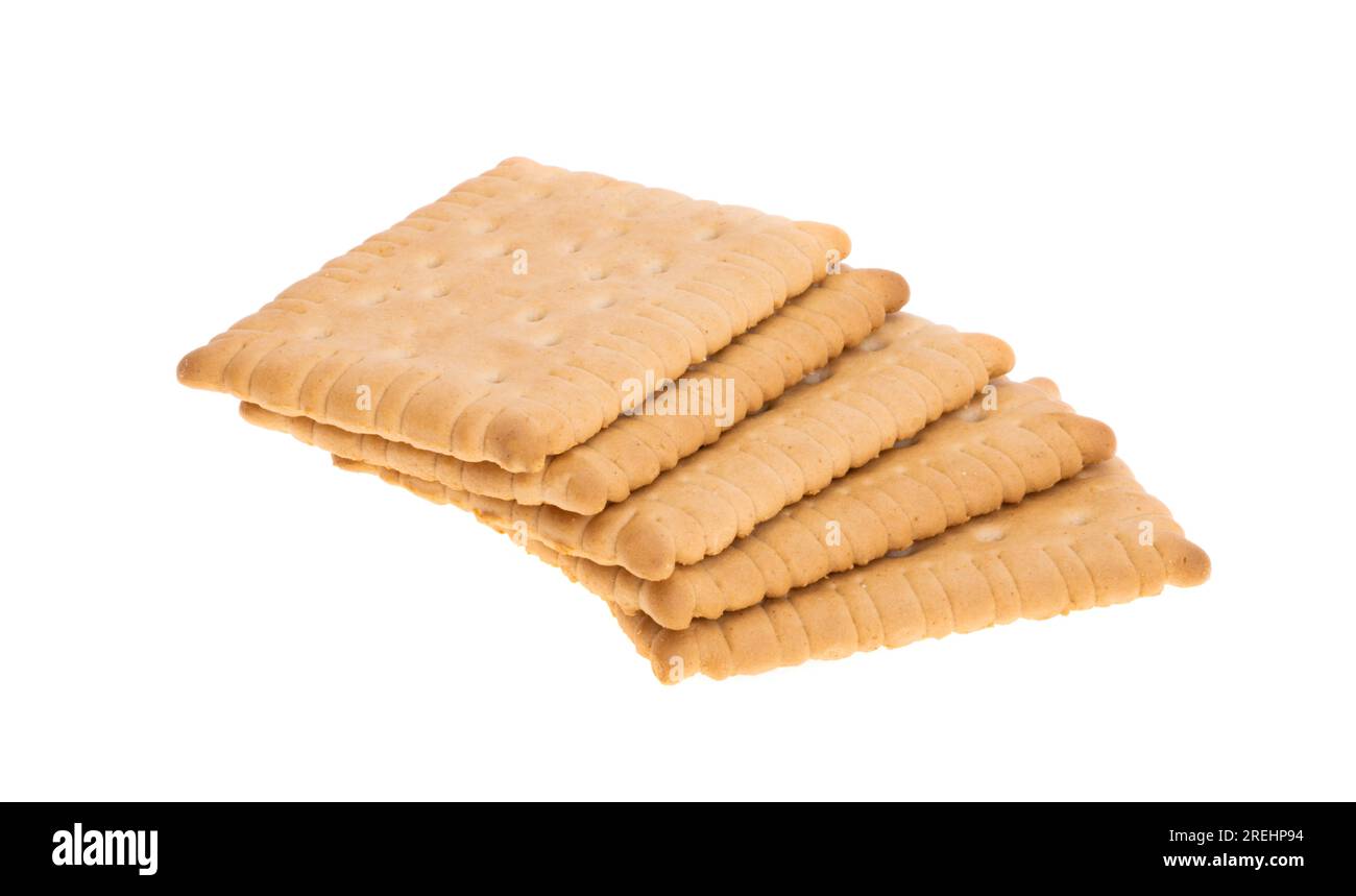 rectangular cookies isolated on white background Stock Photo - Alamy
