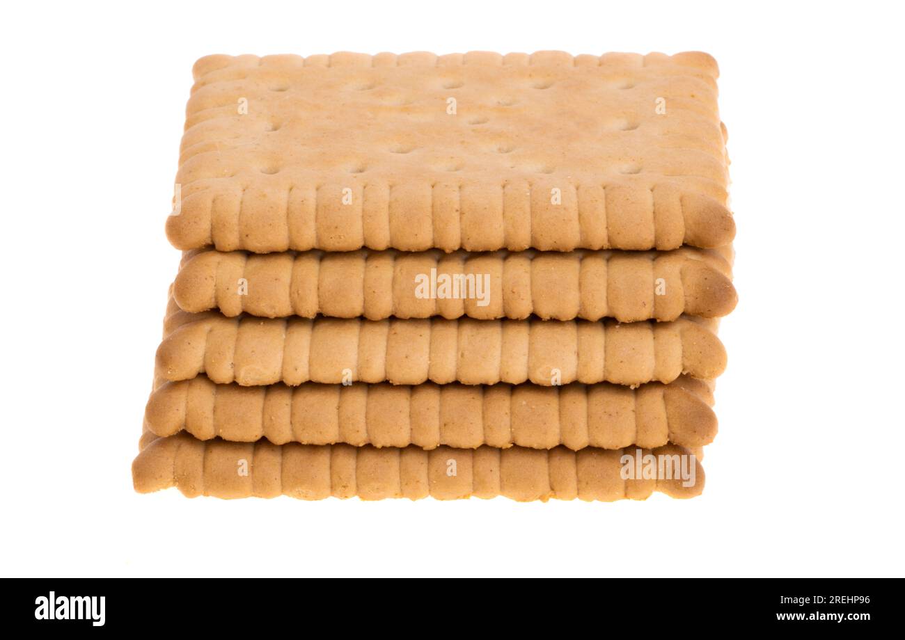 rectangular cookies isolated on white background Stock Photo - Alamy