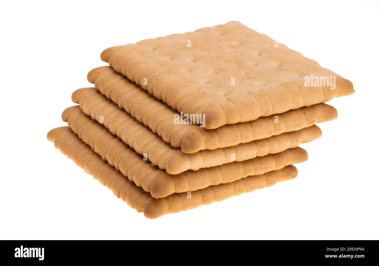 rectangular cookies isolated on white background Stock Photo - Alamy
