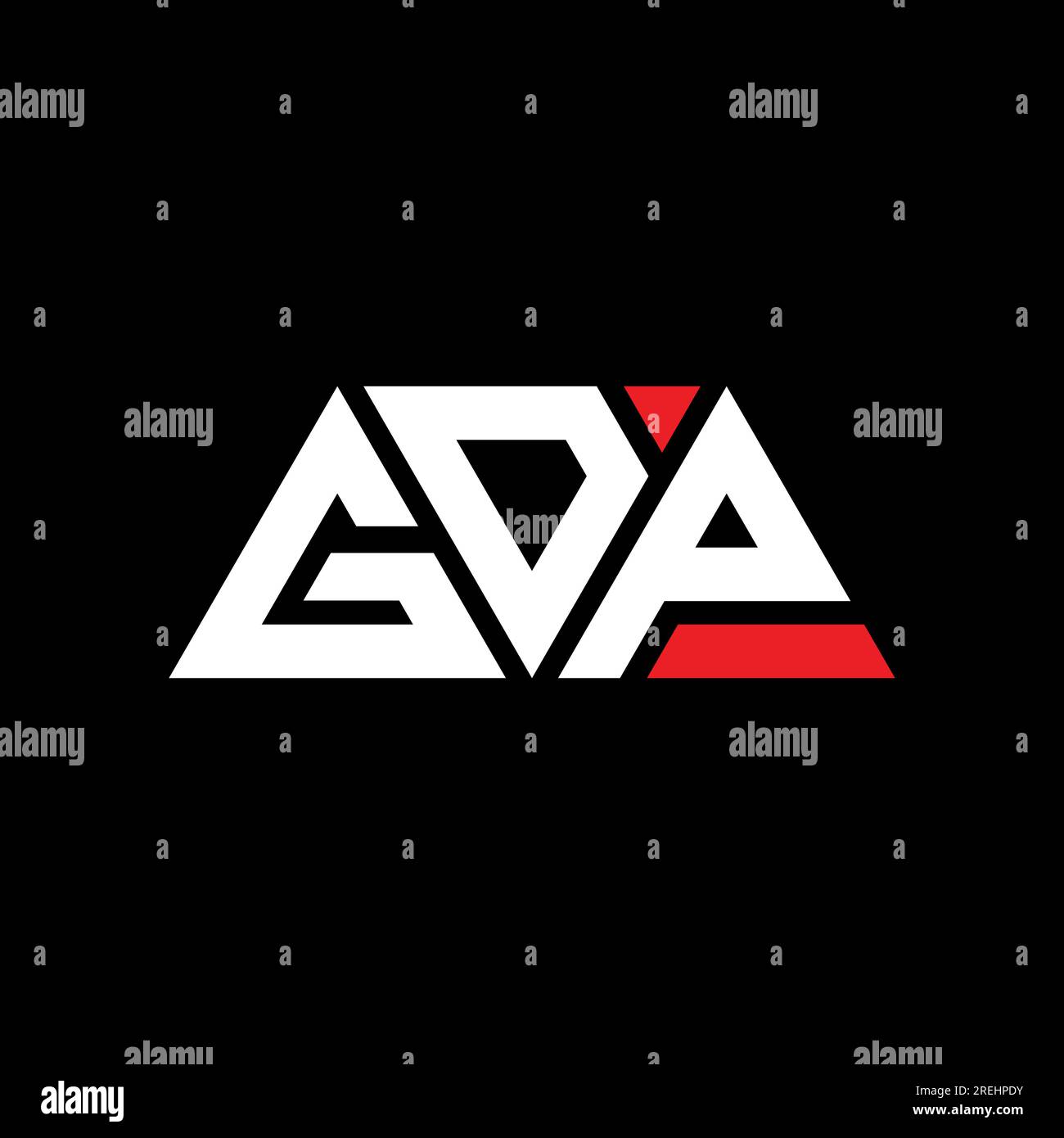 GDP triangle letter logo design with triangle shape. GDP triangle logo ...