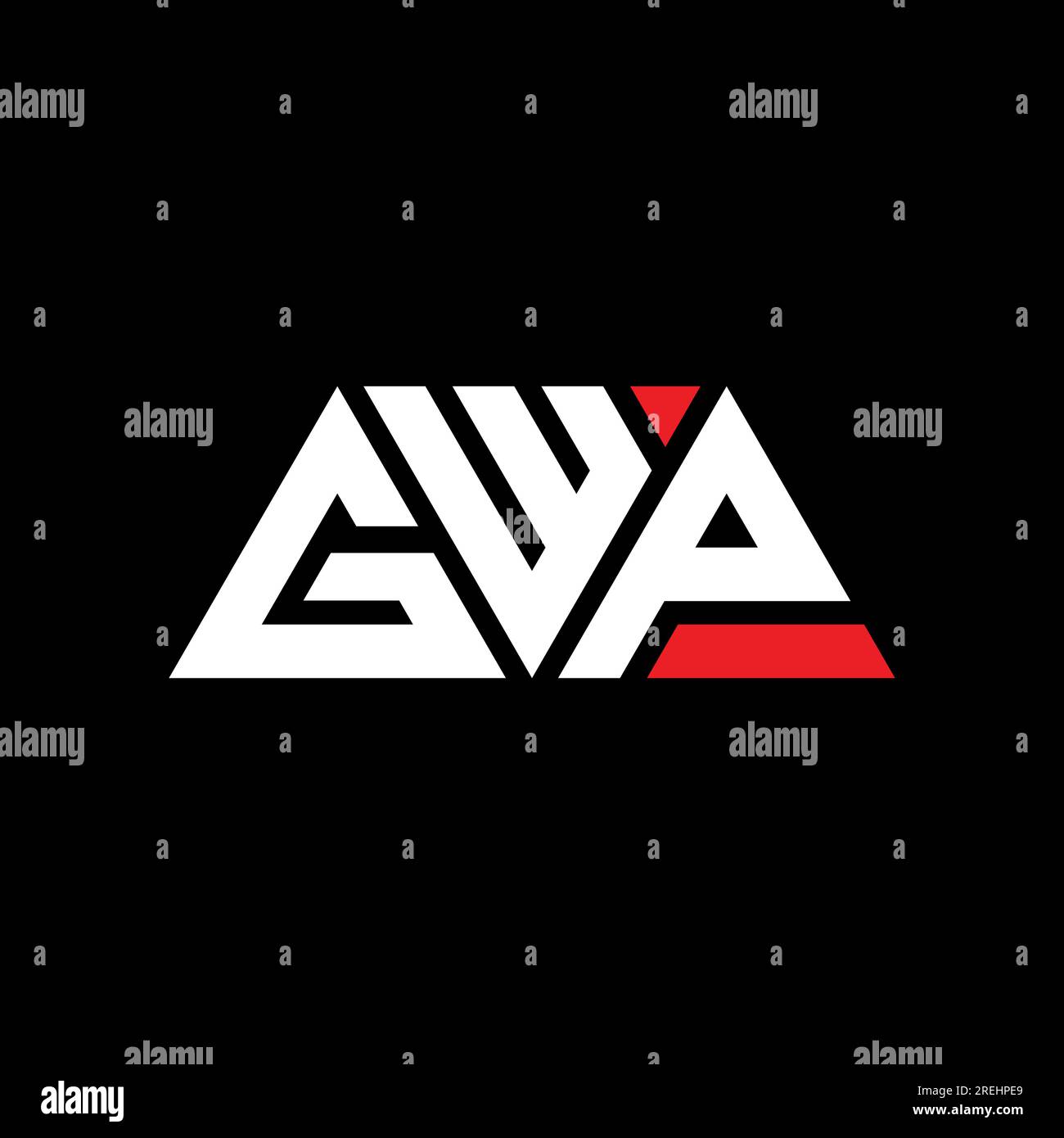 GWP triangle letter logo design with triangle shape. GWP triangle logo ...