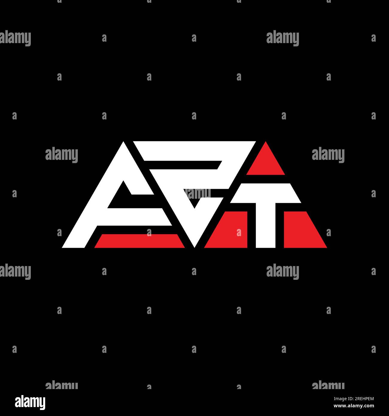 FZT triangle letter logo design with triangle shape. FZT triangle logo ...
