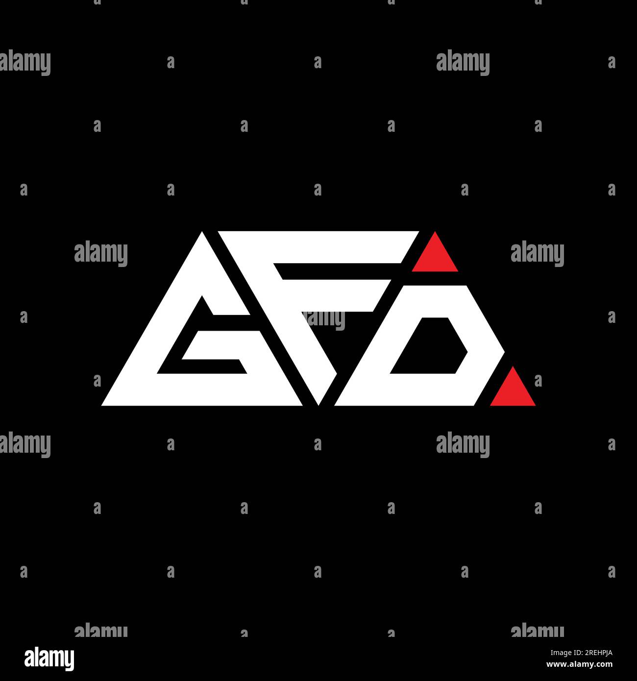 GFD triangle letter logo design with triangle shape. GFD triangle logo ...