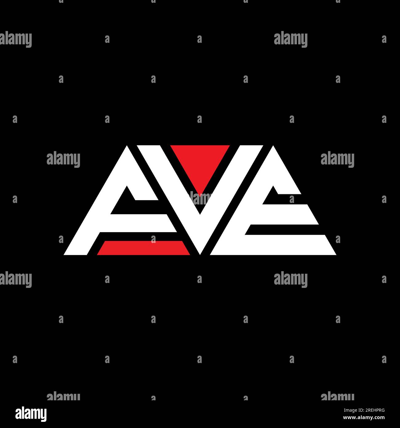 FVE triangle letter logo design with triangle shape. FVE triangle logo ...