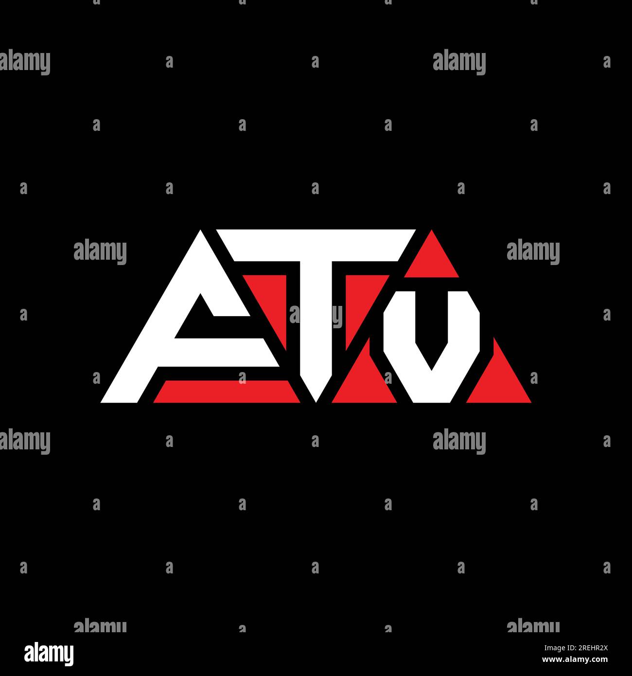 Ftv Triangle Letter Logo Design With Triangle Shape Ftv Triangle Logo
