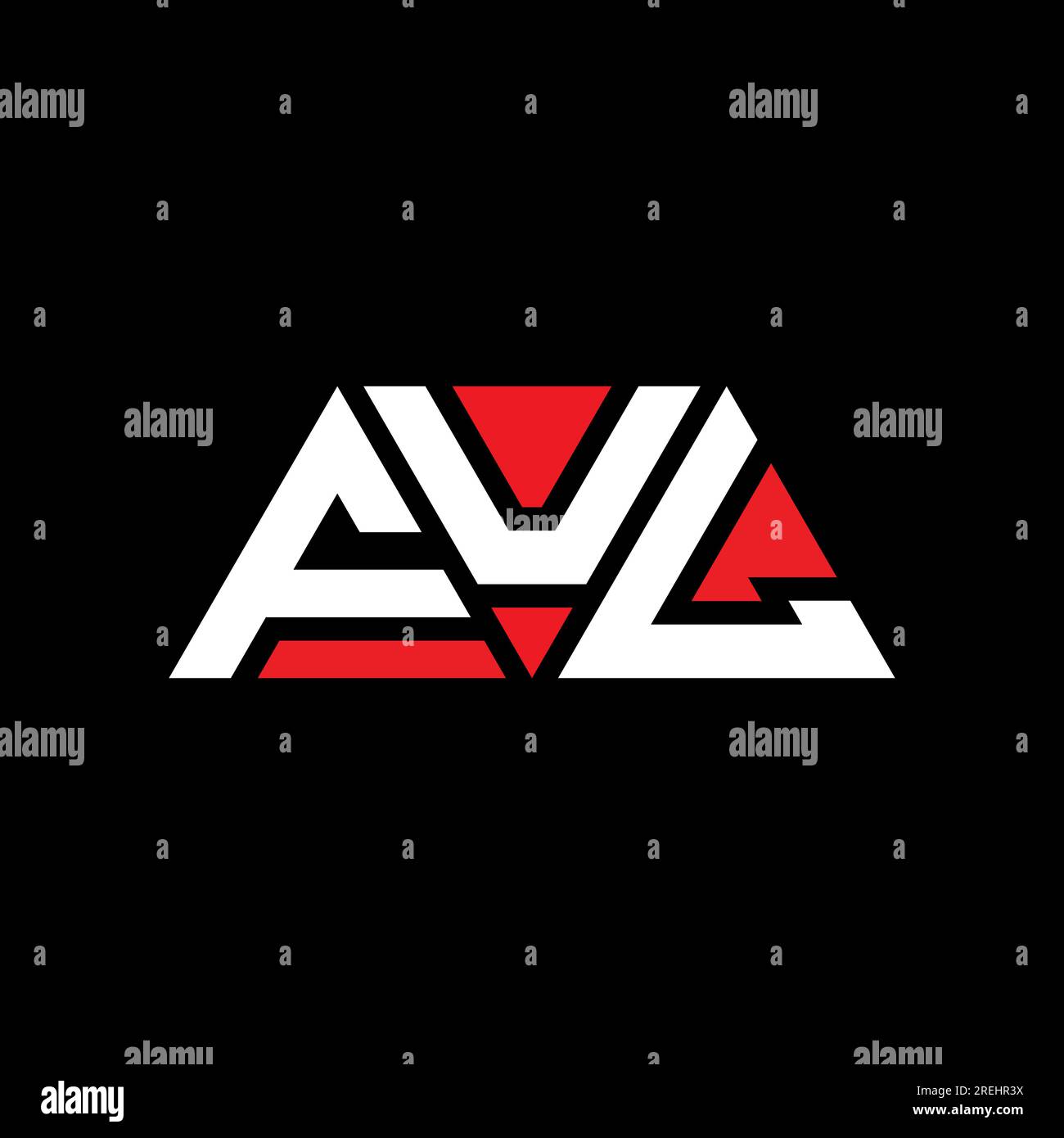 FUL triangle letter logo design with triangle shape. FUL triangle logo ...