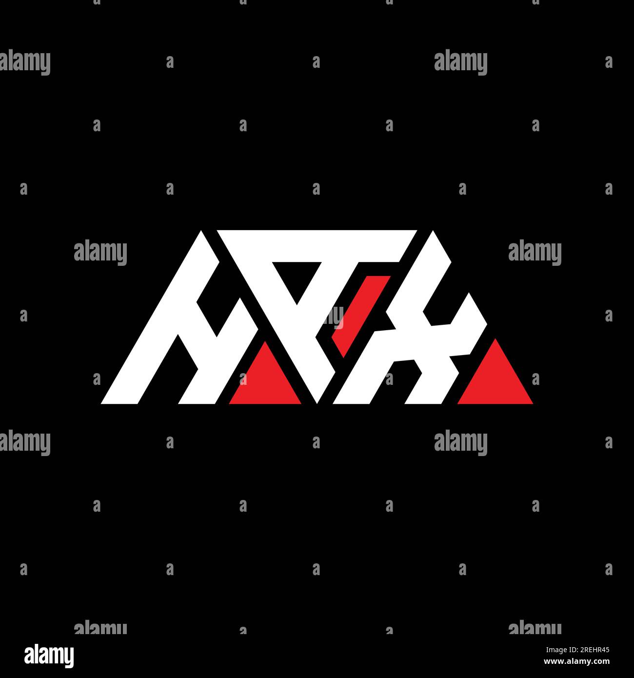 HAX triangle letter logo design with triangle shape. HAX triangle logo ...