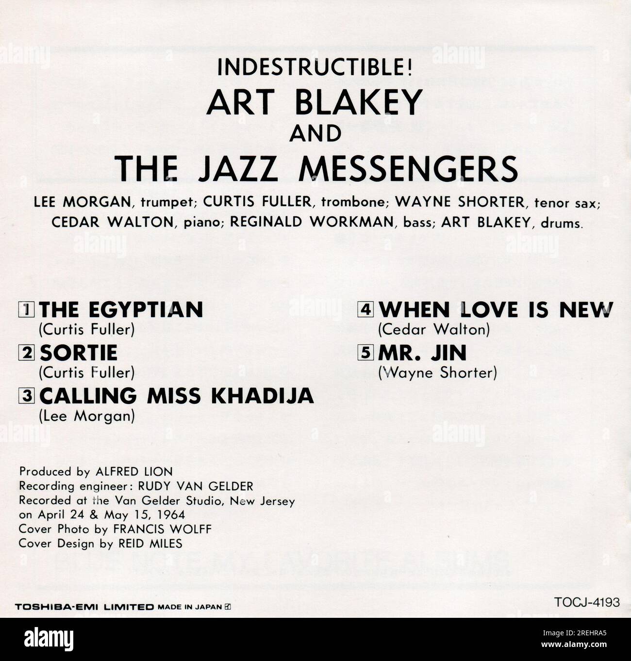 CD: Art Blakey's JAZZ MESSENGERS – Indestructible (TOCJ-4193), Released ...