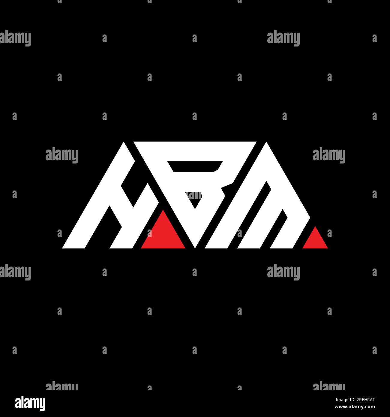 HBM triangle letter logo design with triangle shape. HBM triangle logo design monogram. HBM ...
