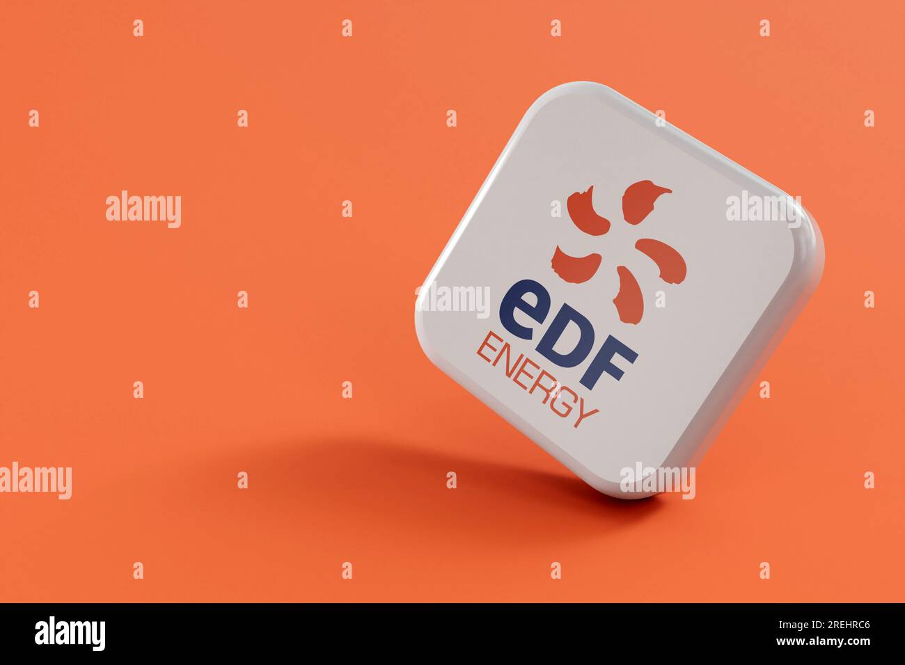 LONDON, UK - July 2023: EDF gas and electricity energy supplier company ...