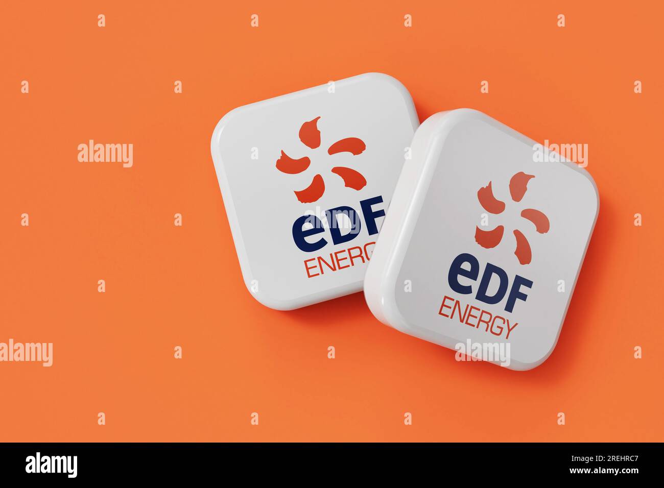 LONDON, UK - July 2023: EDF gas and electricity energy supplier company ...