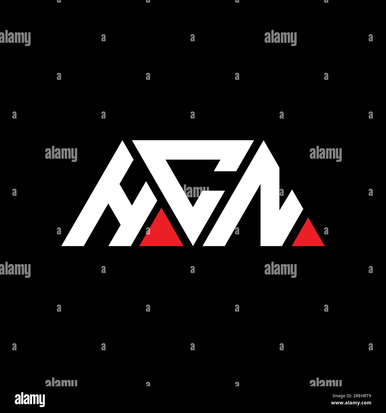 HCN triangle letter logo design with triangle shape. HCN triangle logo ...