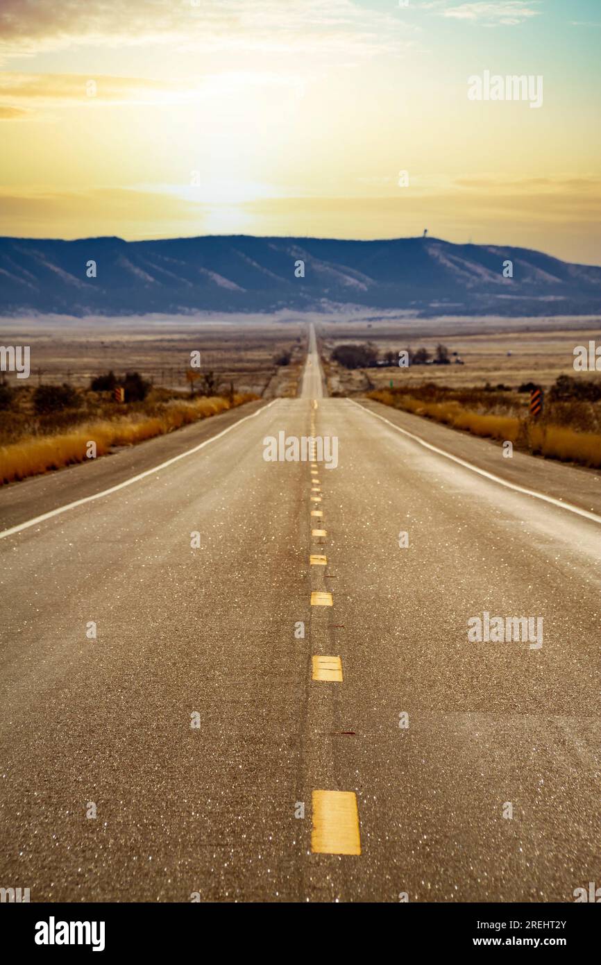 Open road in the American southwest through the state of Arizona Stock ...