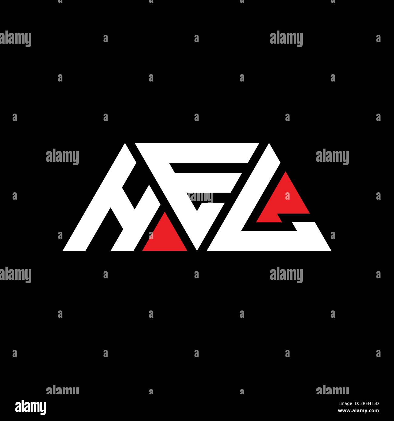 HEL triangle letter logo design with triangle shape. HEL triangle logo ...