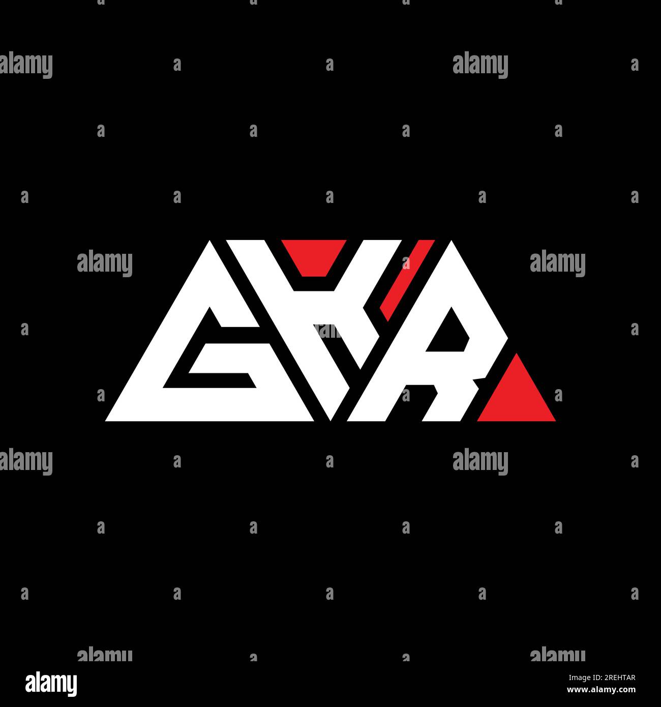 GKR triangle letter logo design with triangle shape. GKR triangle logo ...