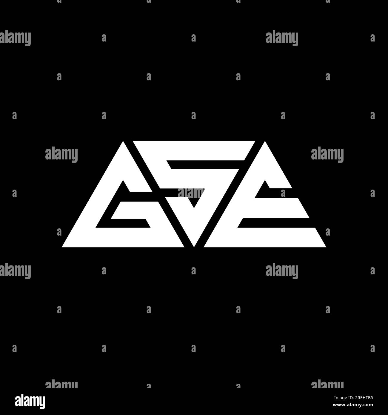 GSE triangle letter logo design with triangle shape. GSE triangle logo ...