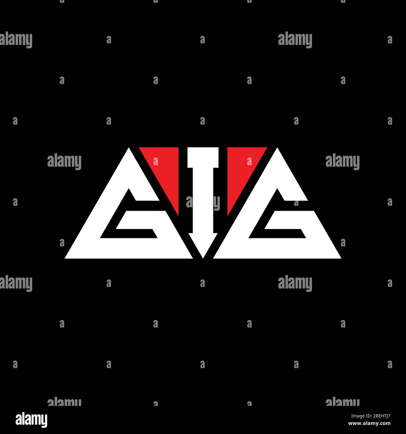 GIG triangle letter logo design with triangle shape. GIG triangle logo ...