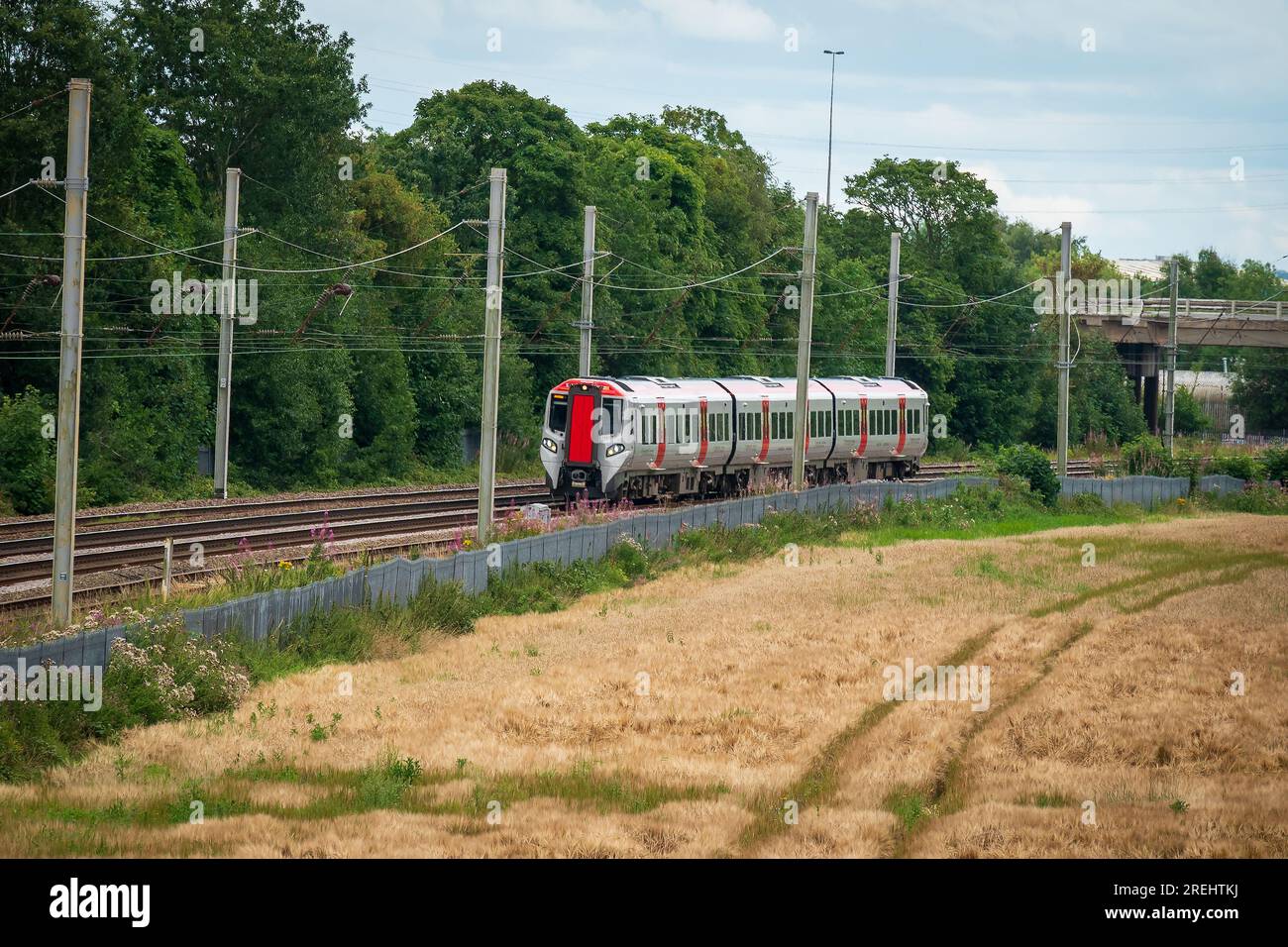 Transport for Wales Class 197 diesel commuter train passing through ...