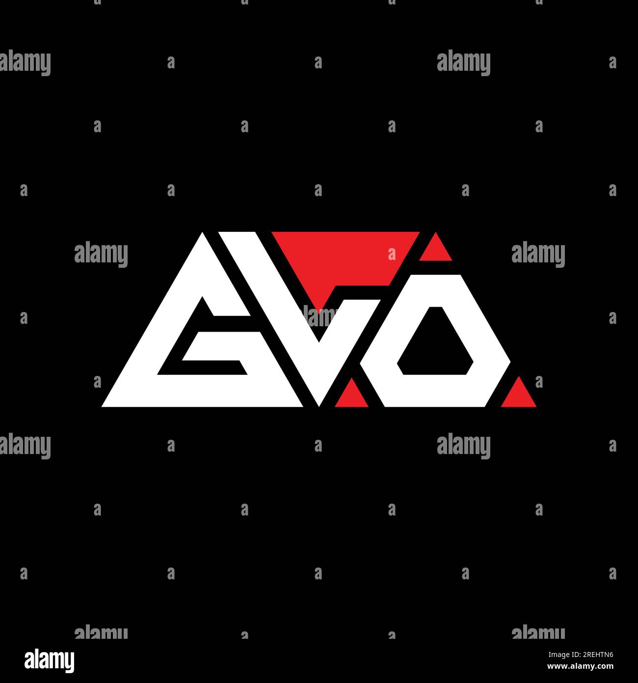 GLO triangle letter logo design with triangle shape. GLO triangle logo ...