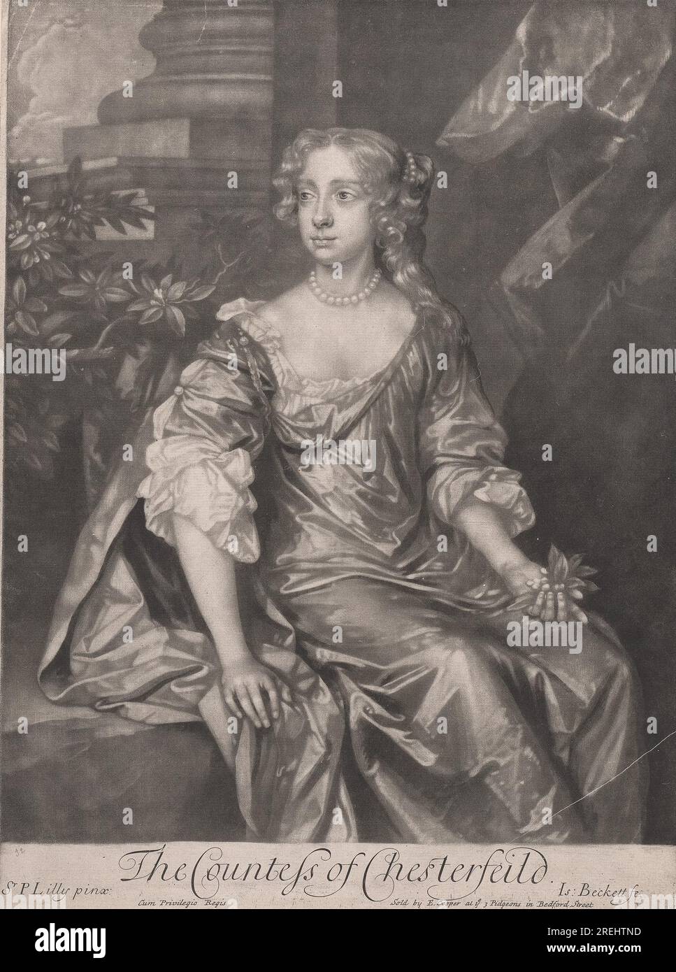 Elizabeth, Countess of Chesterfield (1640-1665) by Isaac Beckett Stock ...