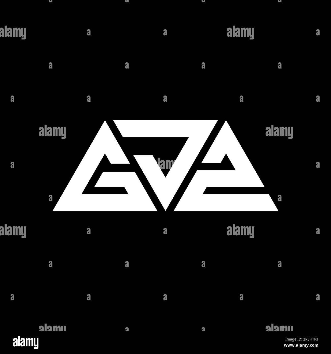 GJZ triangle letter logo design with triangle shape. GJZ triangle logo ...