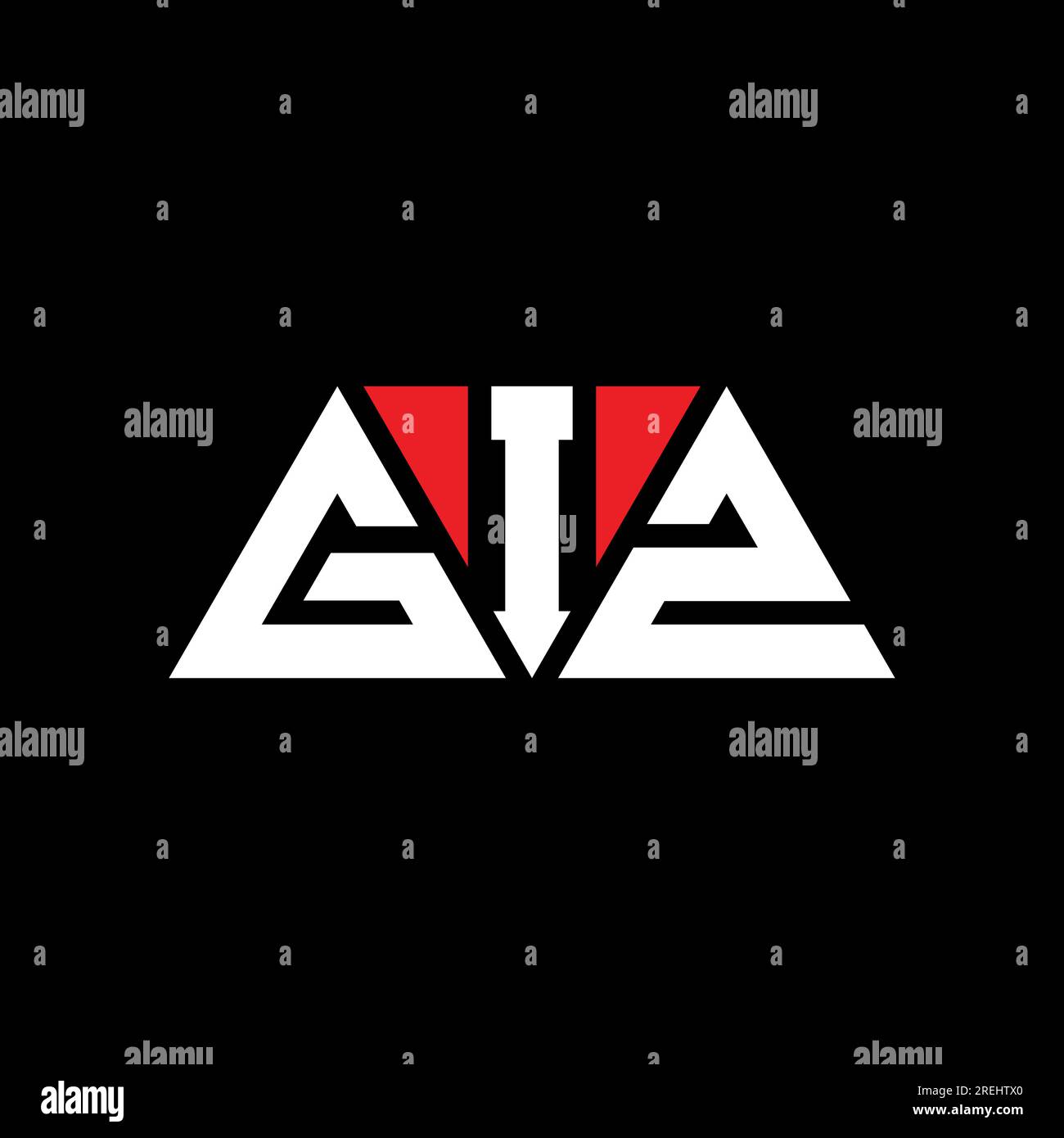 GIZ triangle letter logo design with triangle shape. GIZ triangle logo ...