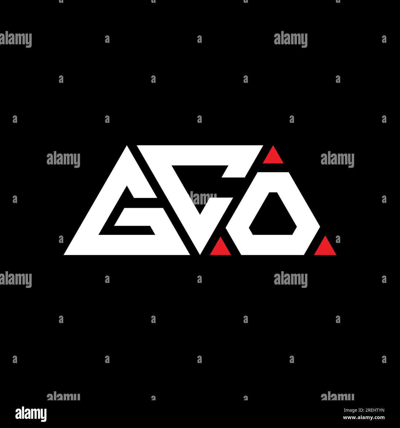 GCO triangle letter logo design with triangle shape. GCO triangle logo ...