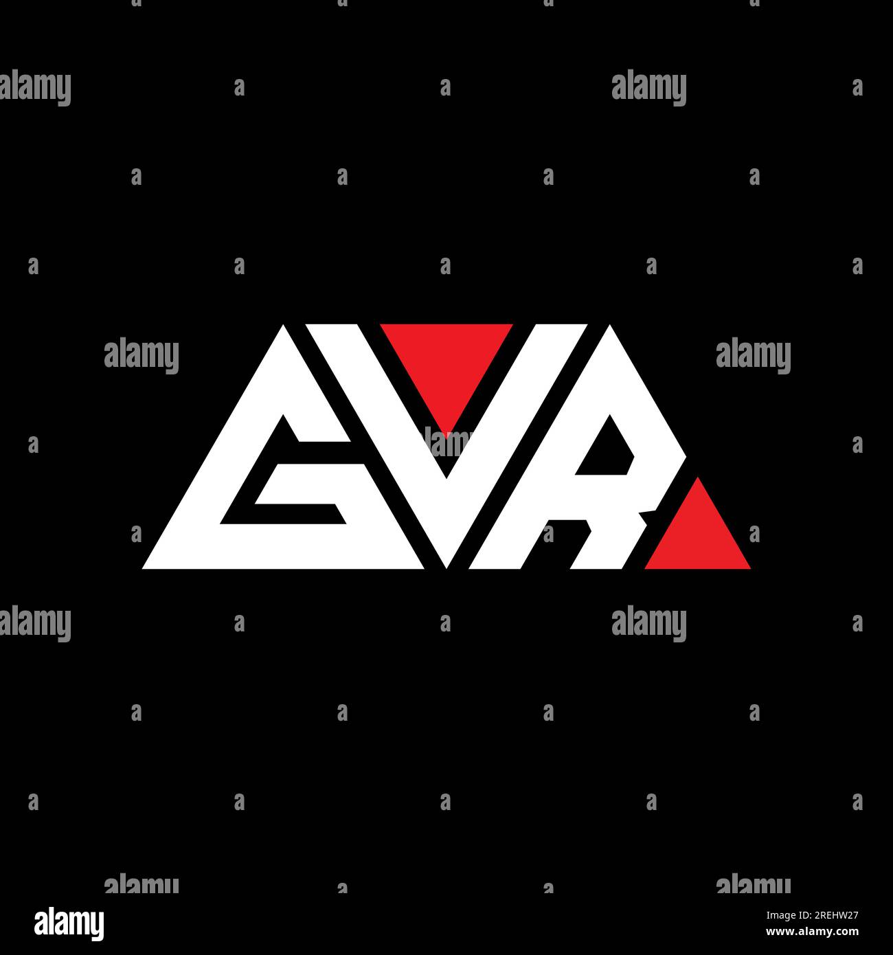 GVR triangle letter logo design with triangle shape. GVR triangle logo ...