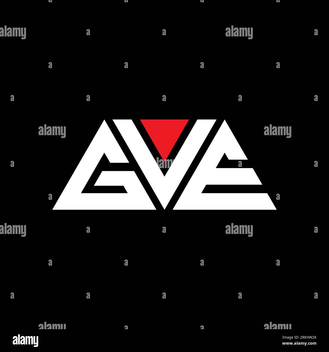 GVE triangle letter logo design with triangle shape. GVE triangle logo ...