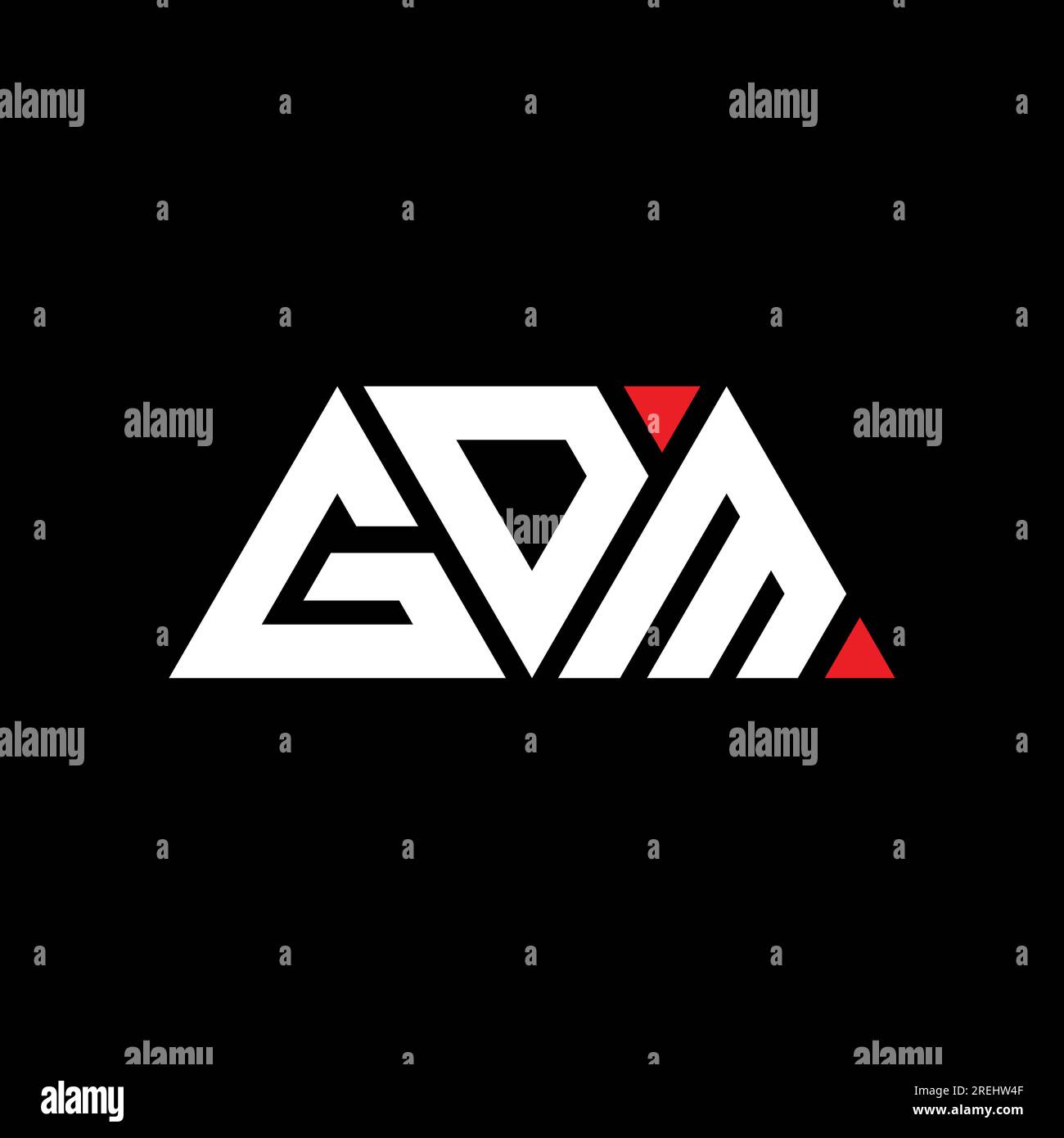 GDM triangle letter logo design with triangle shape. GDM triangle logo ...