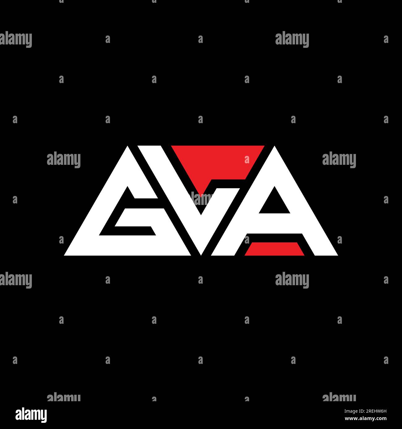 GLA triangle letter logo design with triangle shape. GLA triangle logo ...