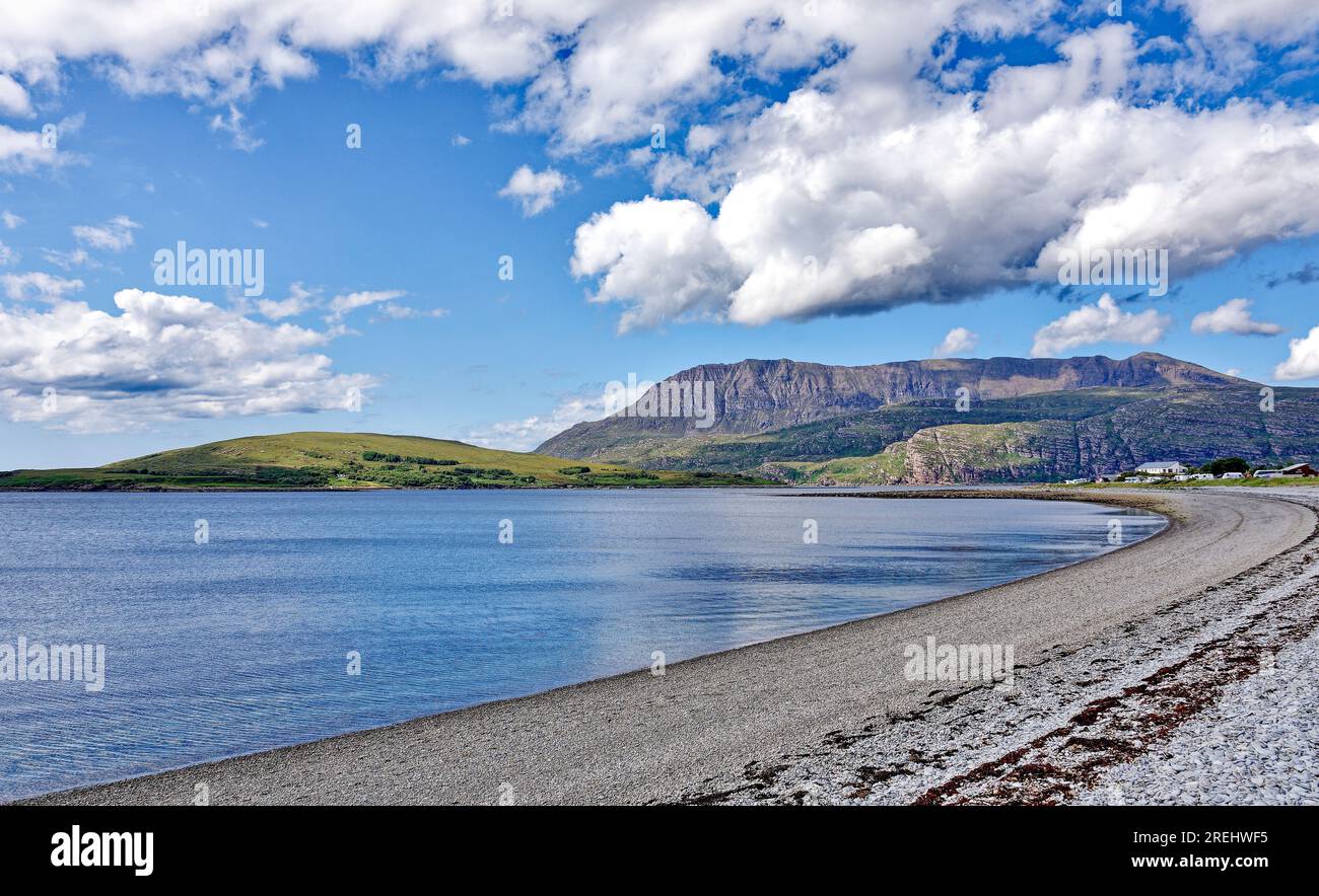Ardmair Bay and Loch Kanaird. Scotland in summer the sweep of the ...