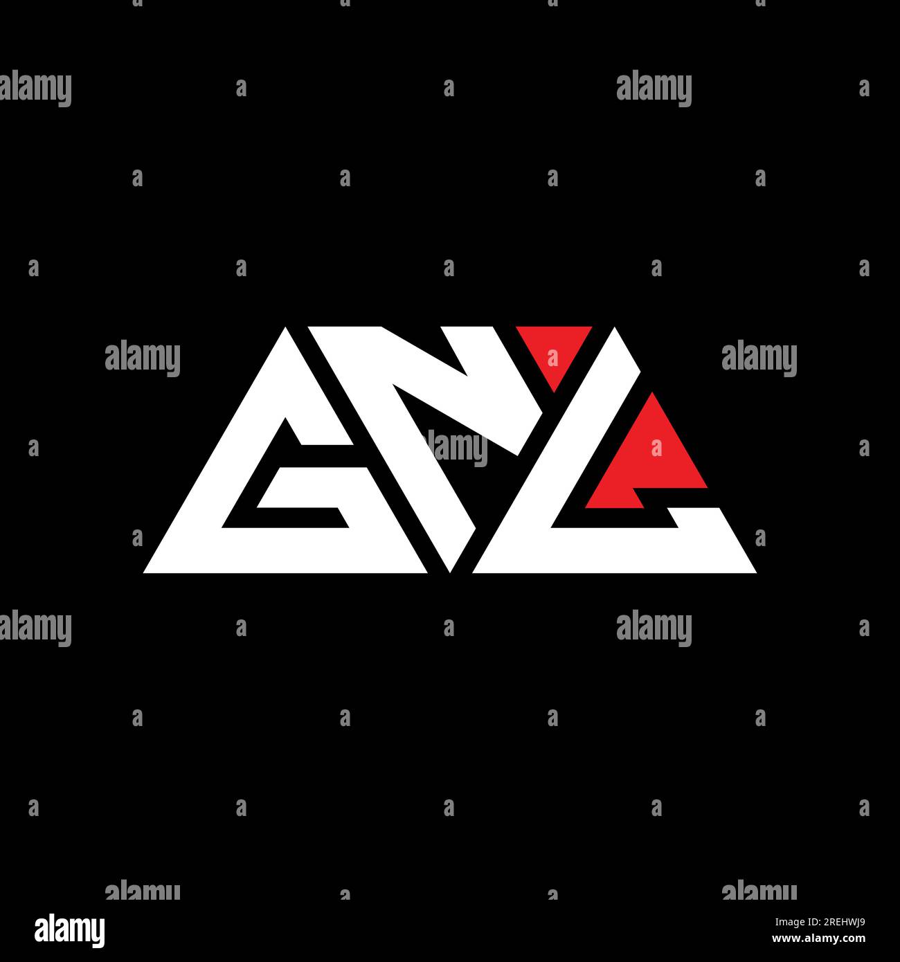 GNL triangle letter logo design with triangle shape. GNL triangle logo ...