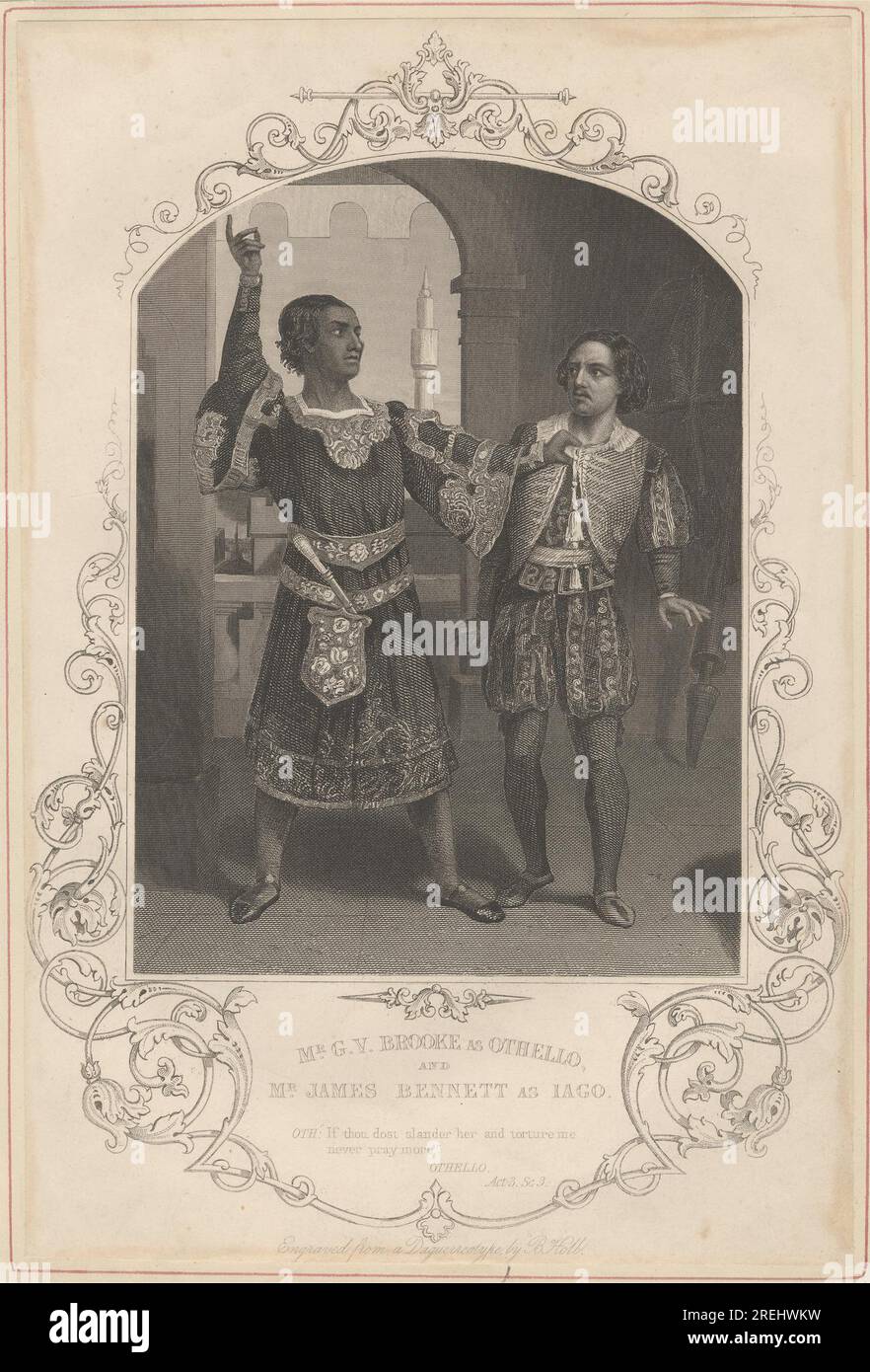 Mr. G. V. Brooke as Othello and James Bennett as Iago - 'Othello,' Act ...