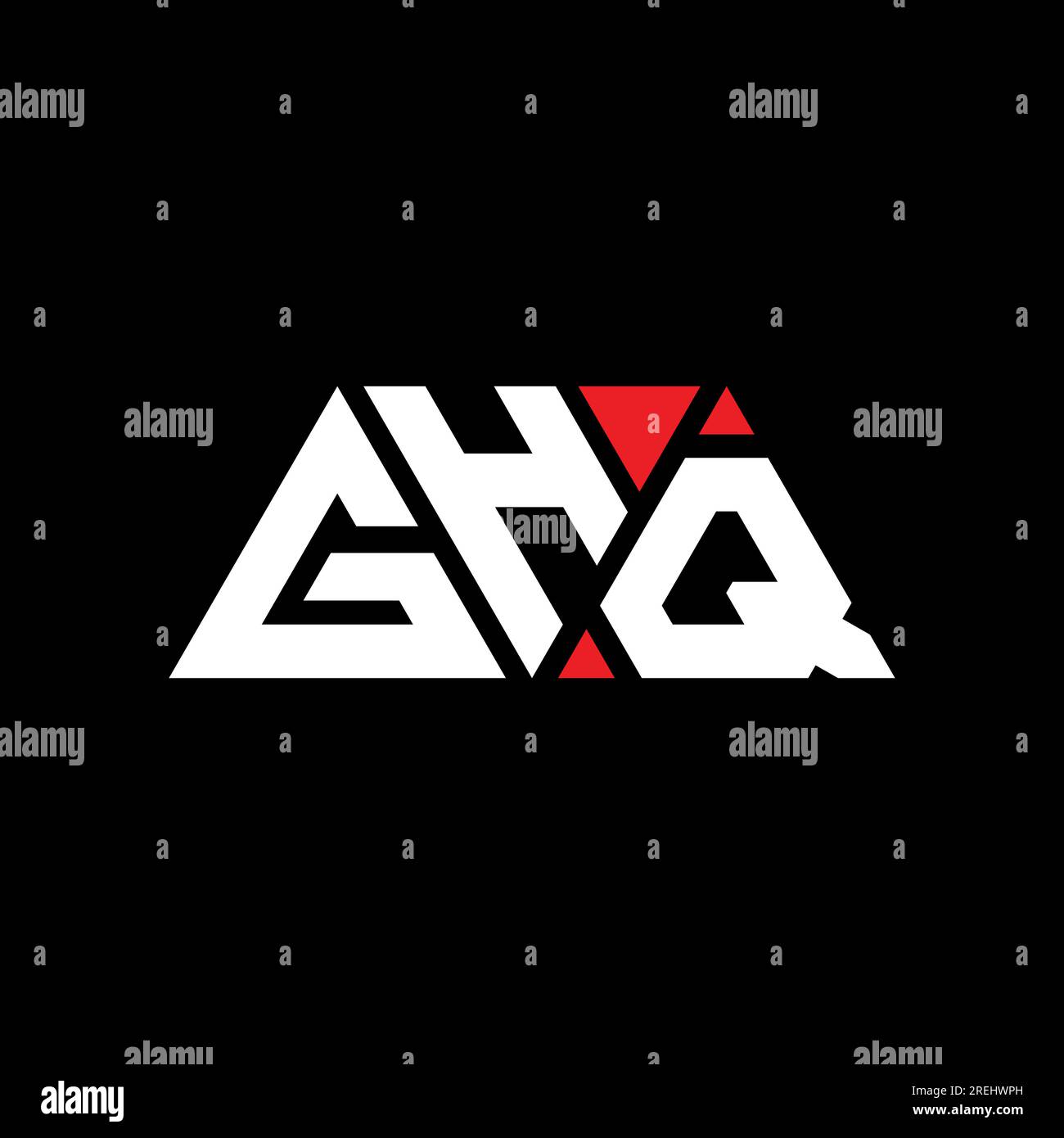 GHQ triangle letter logo design with triangle shape. GHQ triangle logo design monogram. GHQ ...