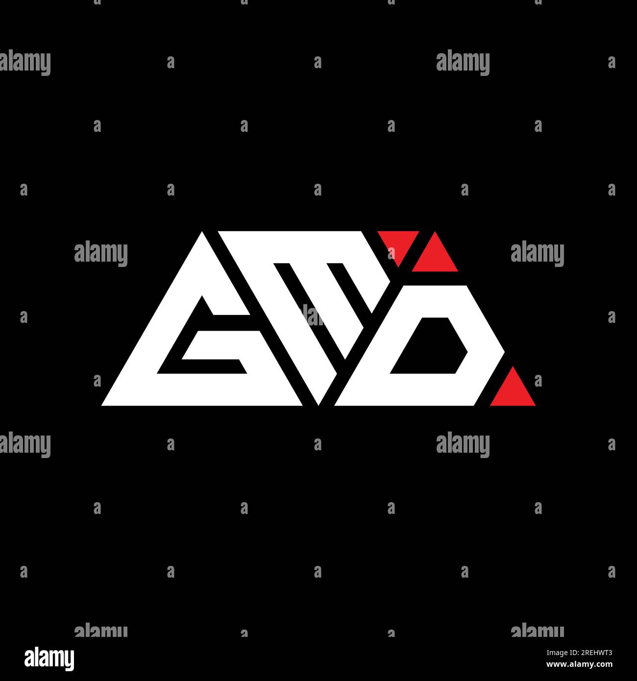 GMD triangle letter logo design with triangle shape. GMD triangle logo ...