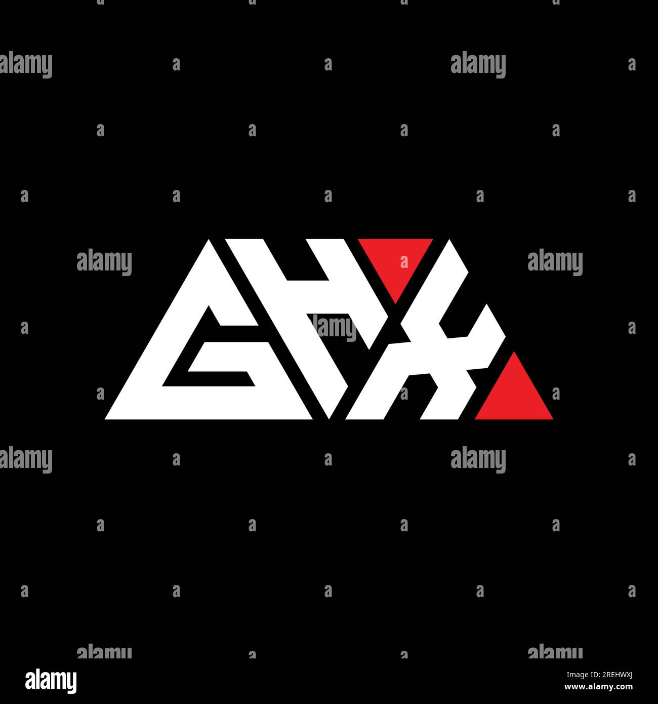GHX triangle letter logo design with triangle shape. GHX triangle logo ...