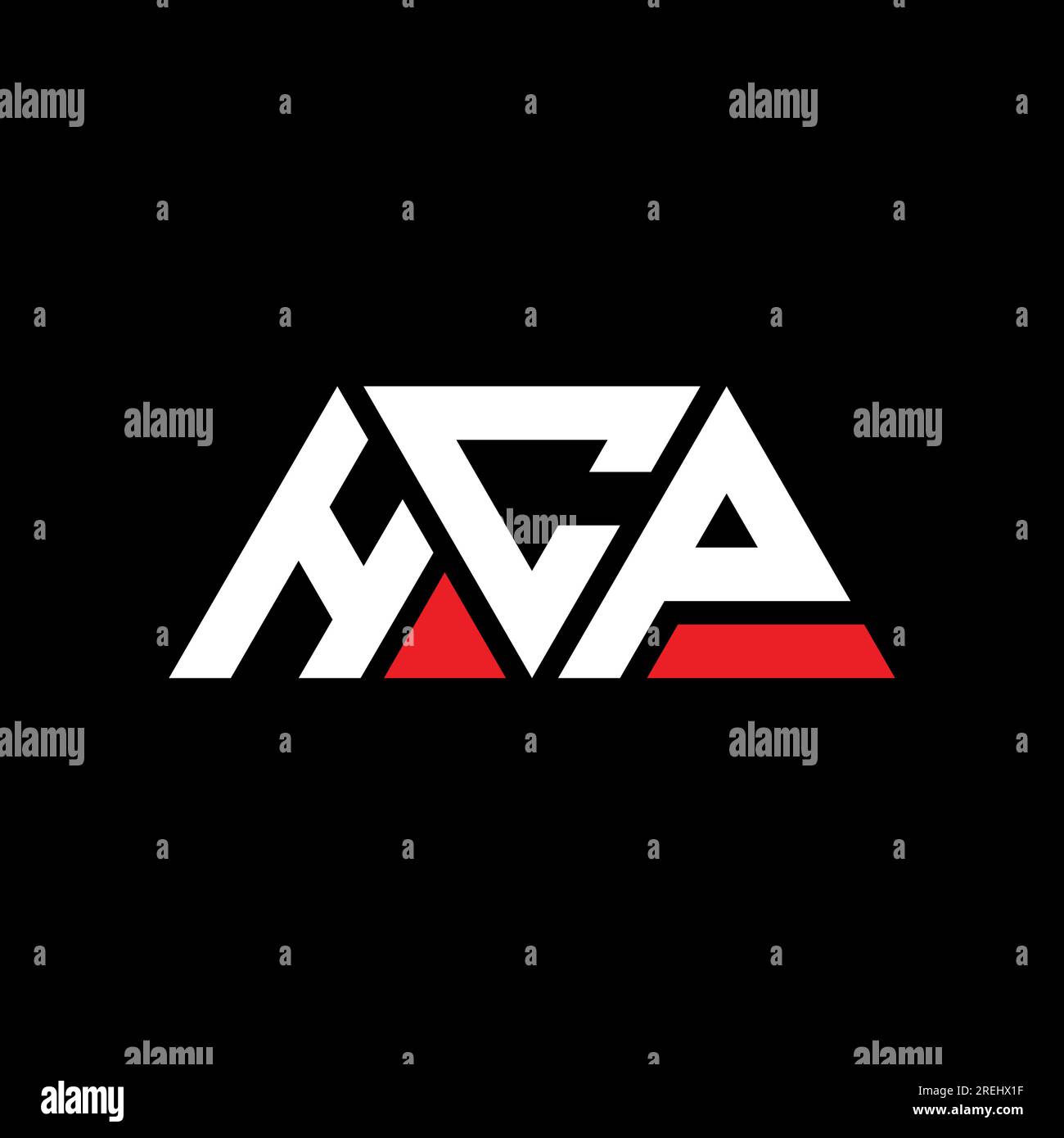 HCP triangle letter logo design with triangle shape. HCP triangle logo ...