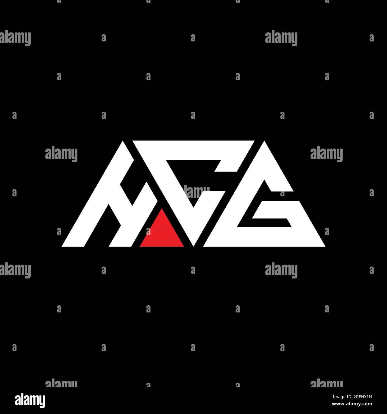 HCG triangle letter logo design with triangle shape. HCG triangle logo ...