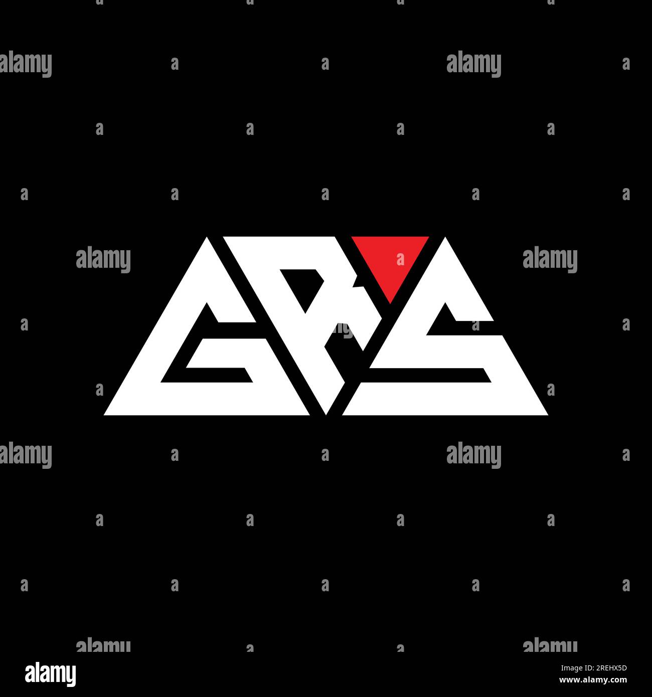 GRS triangle letter logo design with triangle shape. GRS triangle logo ...