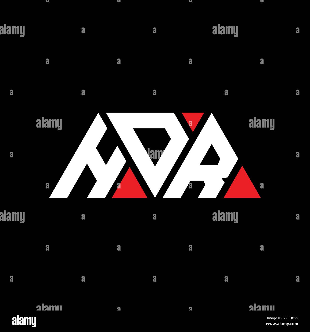 HDR triangle letter logo design with triangle shape. HDR triangle logo ...