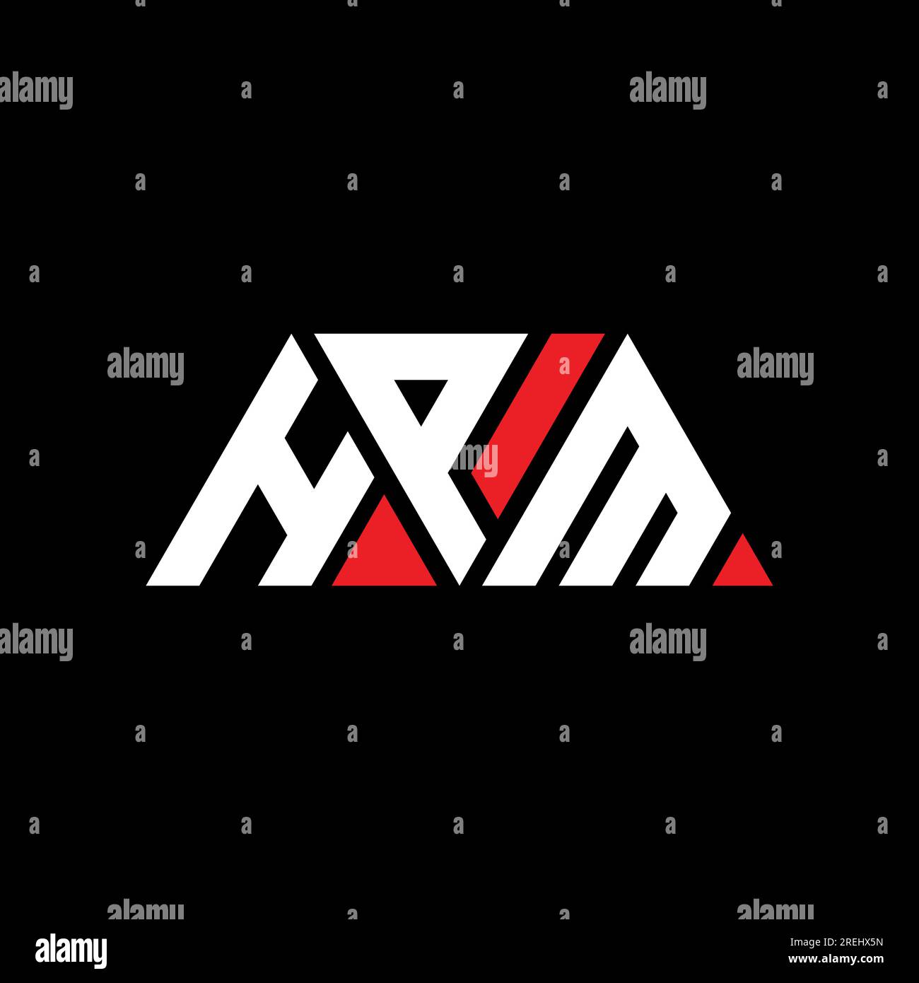 HPM triangle letter logo design with triangle shape. HPM triangle logo ...