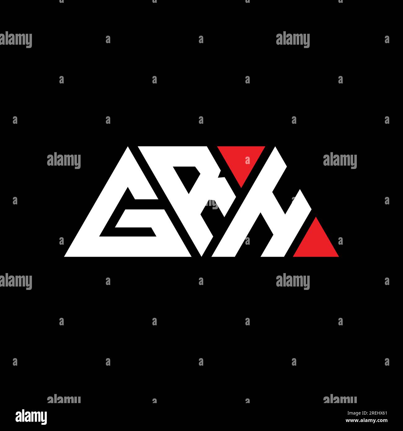 GRH triangle letter logo design with triangle shape. GRH triangle logo design monogram. GRH ...