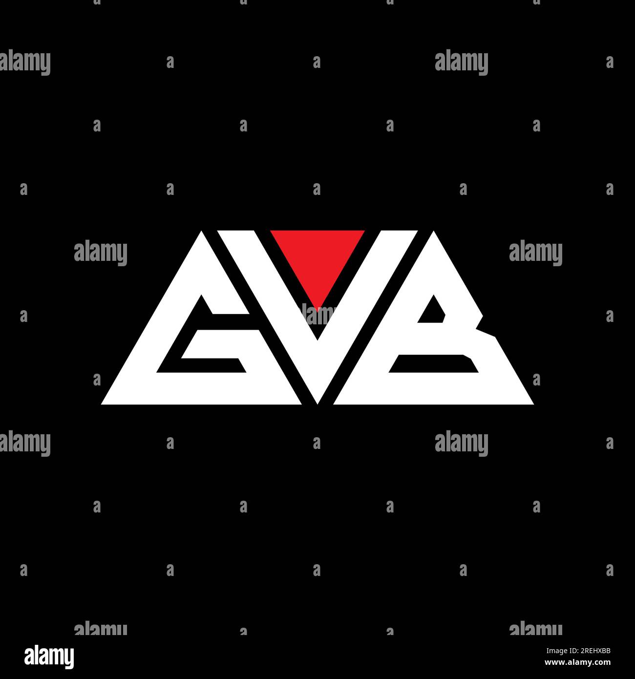 GVB triangle letter logo design with triangle shape. GVB triangle logo ...
