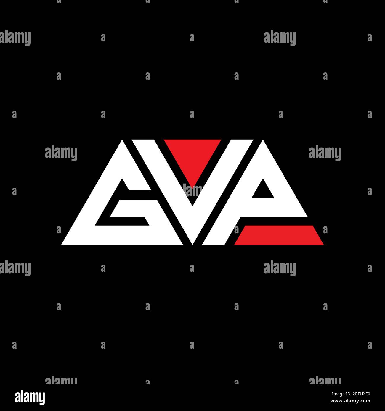 GVP triangle letter logo design with triangle shape. GVP triangle logo design monogram. GVP ...