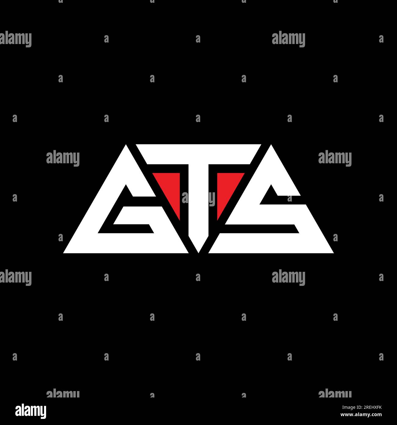 GTS triangle letter logo design with triangle shape. GTS triangle logo ...