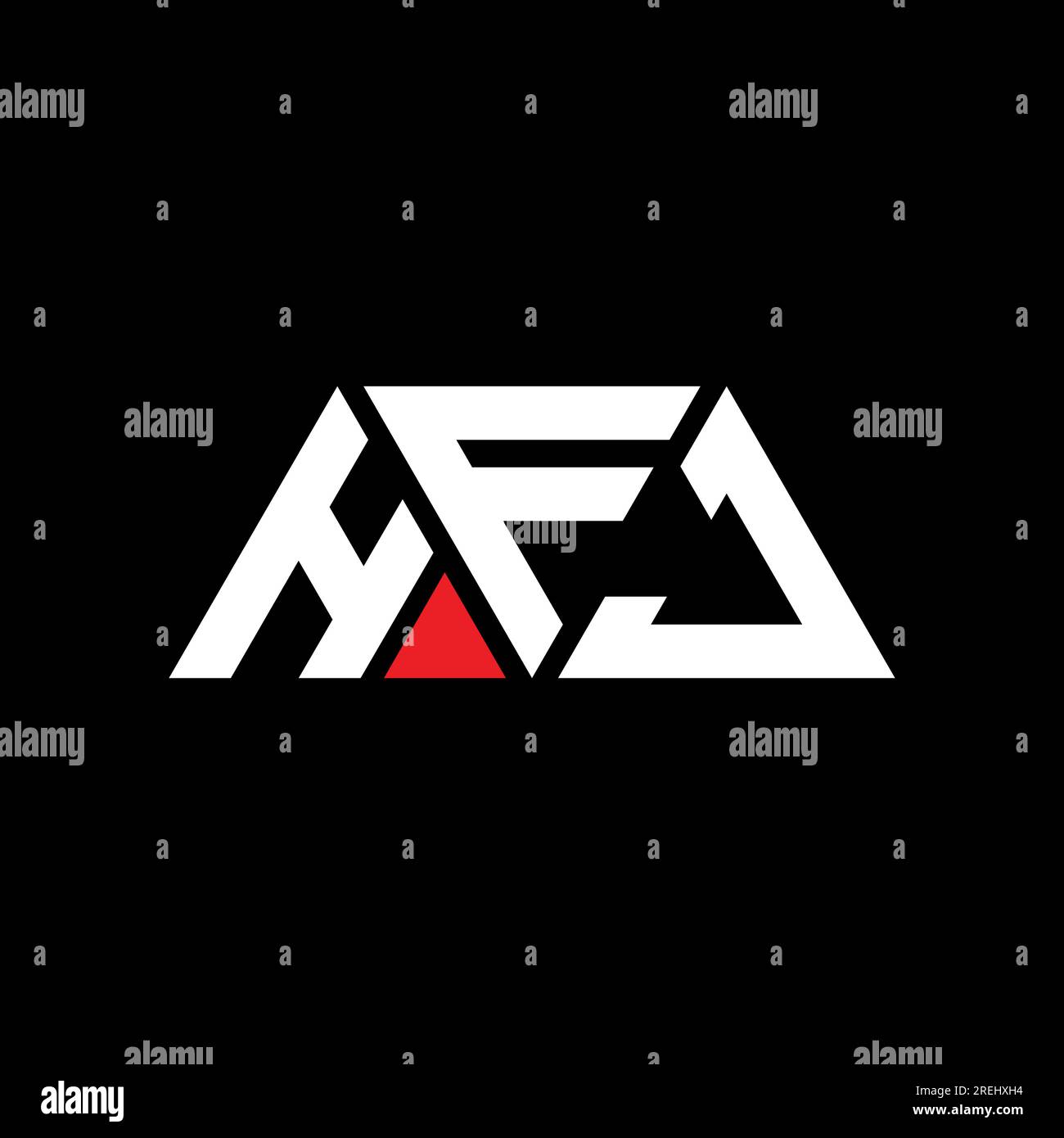 HFJ triangle letter logo design with triangle shape. HFJ triangle logo ...