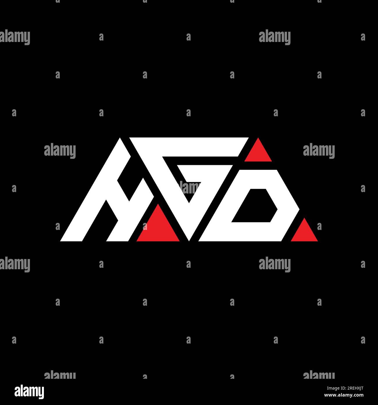 HGD triangle letter logo design with triangle shape. HGD triangle logo ...
